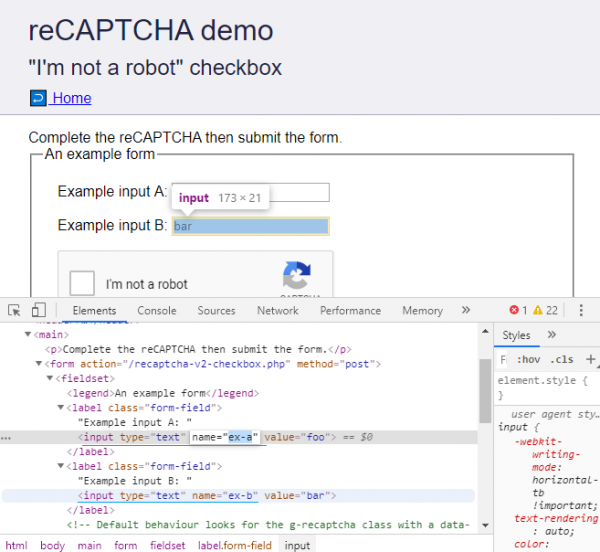 Solving reCaptcha v2 and submitting via POST – Blog